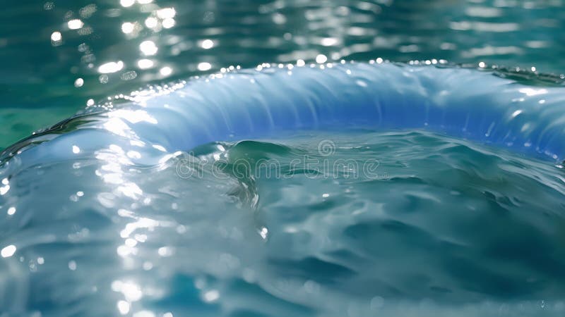 The Metallic Sheen of a Silver Plastic Pool Ring Captured Up Close in a ...