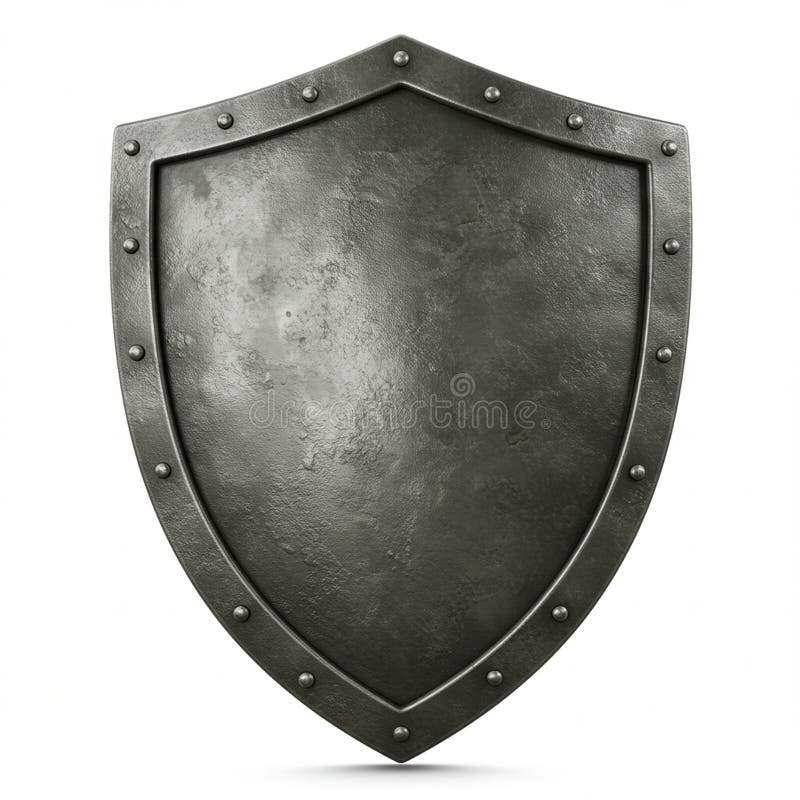 Metallic Shield with a Central Polished Surface, Bordered by a Row of ...