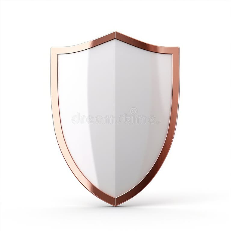 A Metallic Shield with Copper Edges, Symbolizing Security, Protection ...