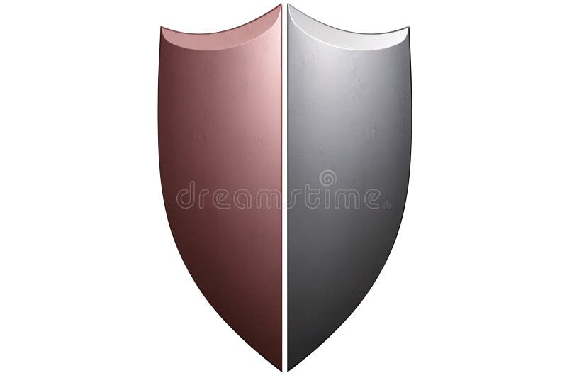 Dual Colored Metallic Shield Stock Illustrations – 1 Dual Colored ...