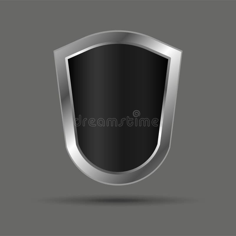 Metallic Shield Symbol or Badge Stock Vector - Illustration of badge ...