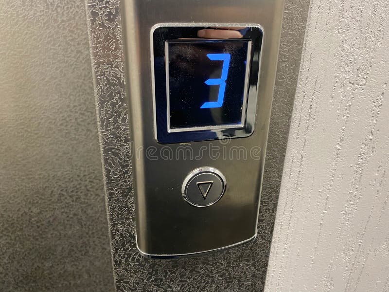 Elevator Call Panel with Blind and Wheelchair Sign with Copy Space, Up ...
