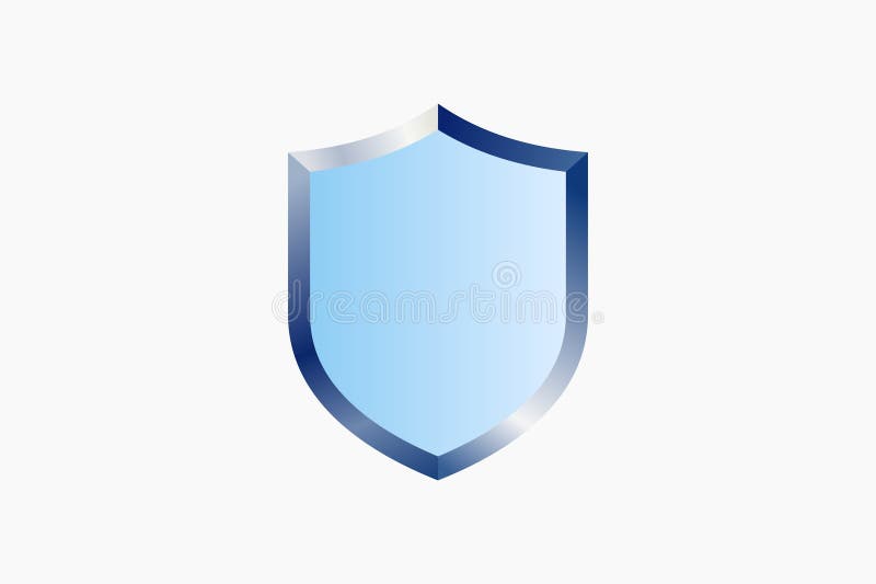 Metallic Shiny Shield Template Design Stock Illustration - Illustration ...