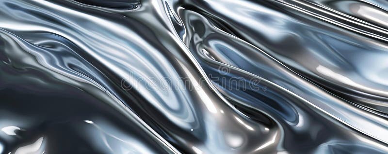A Metallic Silver Background with a High-gloss Finish, Reflecting Light ...