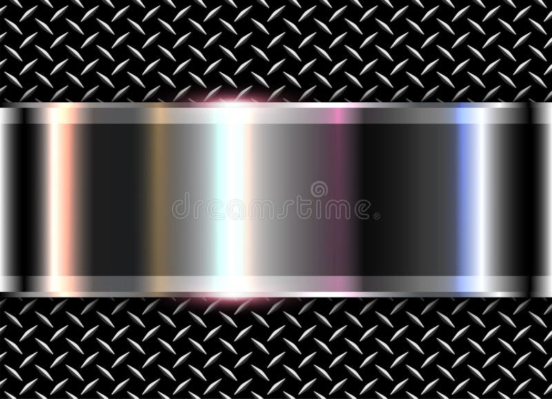 Metallic Silver Background with Opalescent Pearl Colors, Chrome Metal ...