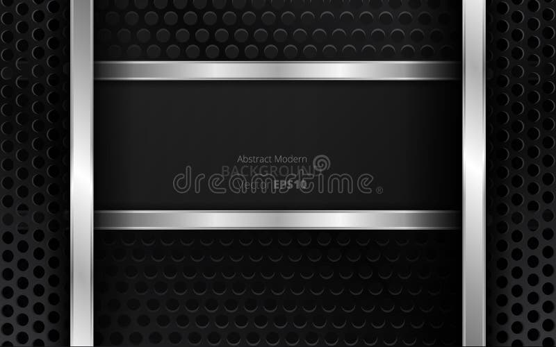 Metallic Silver Black Elegant Geometric Abstract Modern Vector ...