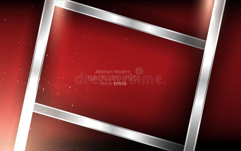 Metallic Silver Black and Red Elegant Realistic Geometric Abstract ...