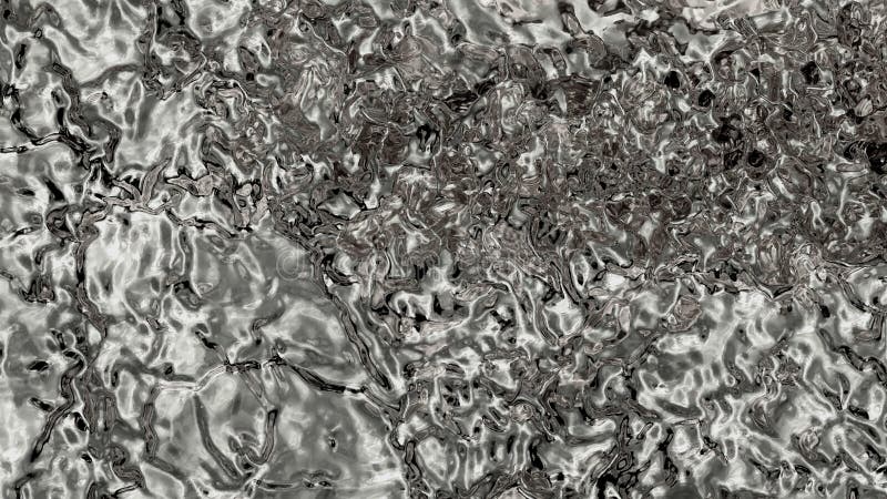 Metallic and Silver Fluid Filling the Screen with Many Swirls and Small ...