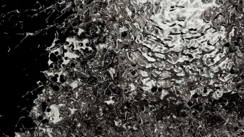 Metallic and Silver Fluid Start To Fill the Screen with a Large Splash ...