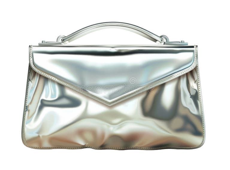 Metallic Silver Handbag with Elegant Design Stock Photo - Image of ...