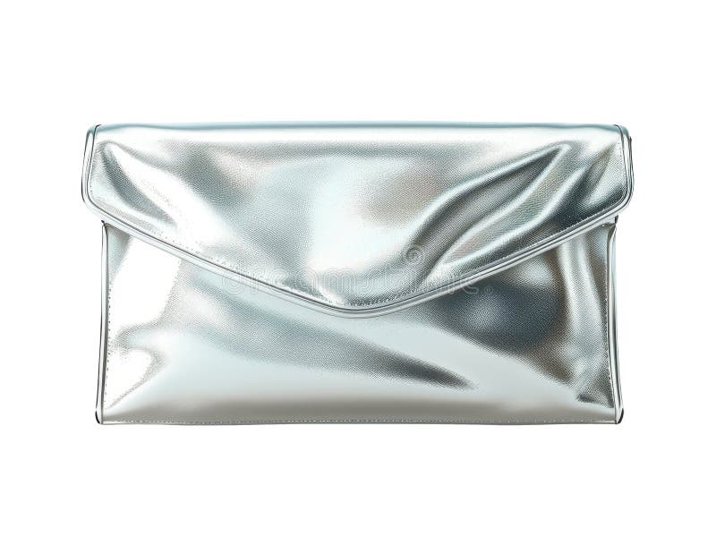 Metallic Silver Handbag with Elegant Design Stock Image - Image of ...