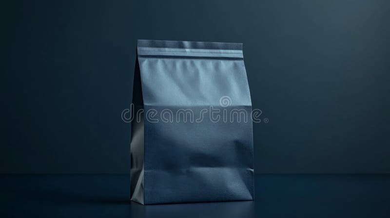 Metallic Silver Package with Dark Background for Food or Product ...