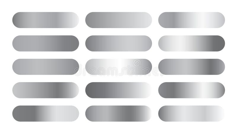 Metallic Silver or Platinum Gradient Palette Banner in Collection Stock ...