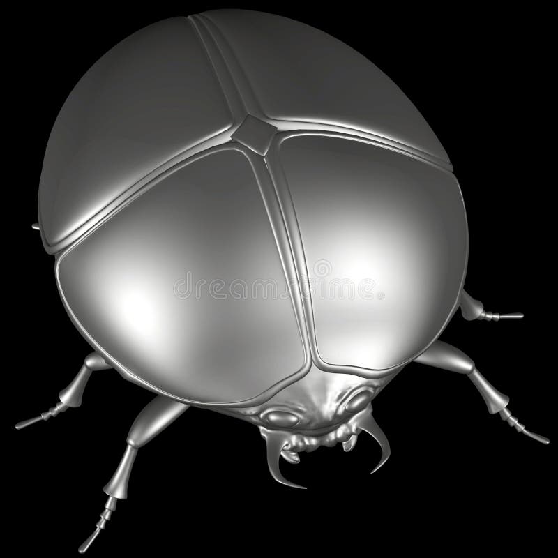 Metallic Silver Scarab Bug Stock Illustrations – 4 Metallic Silver ...