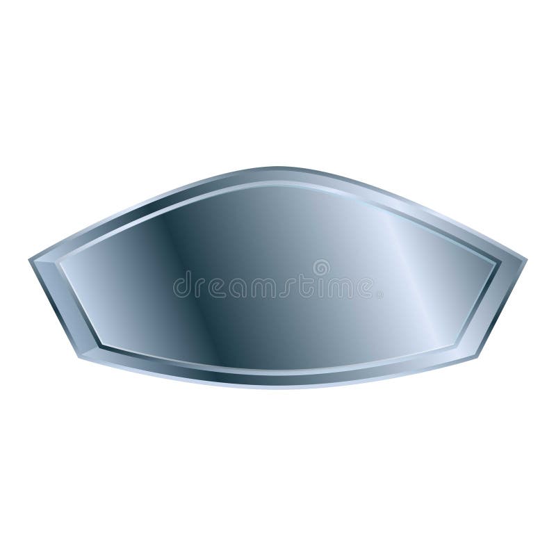 Metallic Silver Shield Blank Plaque Showing Protection and Security ...