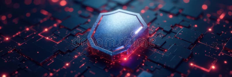 Metallic Silver Shield, Modern Internet Symbol , Web Shield, Internet ...