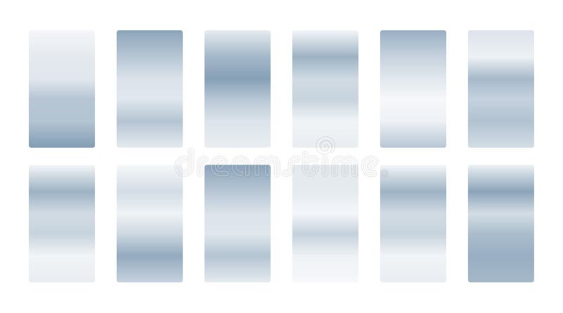 Metallic Silver Soft Gradients Set Stock Vector - Illustration of pack ... Metallic Silver Soft Gradients Set Stock Vector - Illustration of pack ...