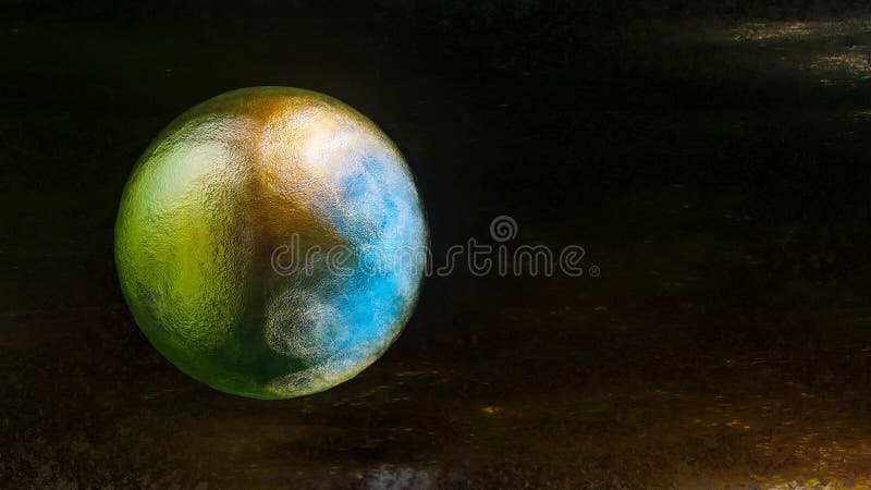 Metallic Silver Sphere with a Rough Texture on a Black Background. 3d ...
