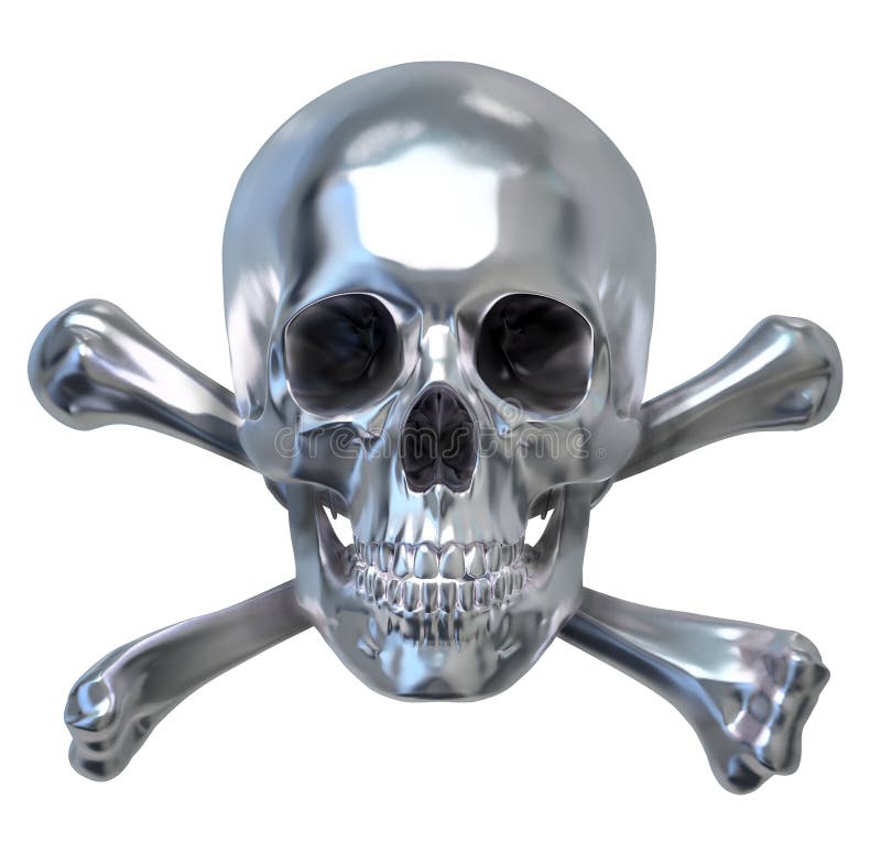 Metallic Skull stock illustration. Illustration of silver - 5205839