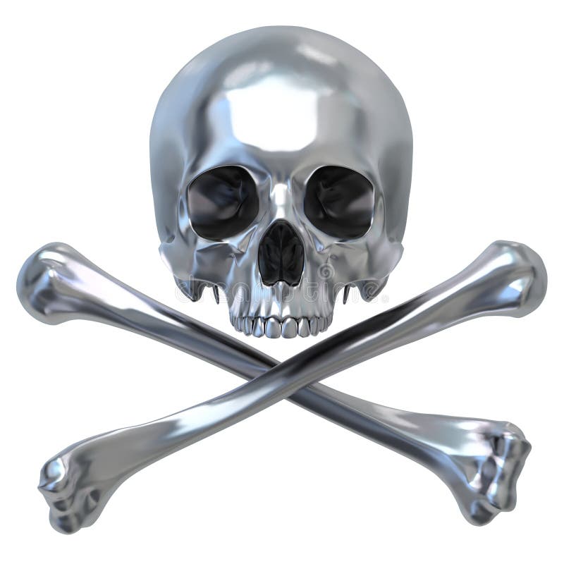 Metallic Skull stock illustration. Illustration of silver - 5205839