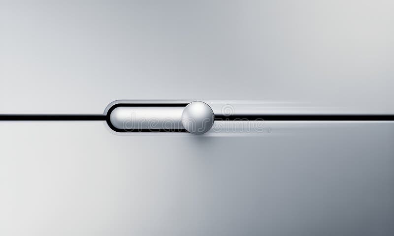 Metallic Slider Control with a Spherical Knob on Gradient Background ...