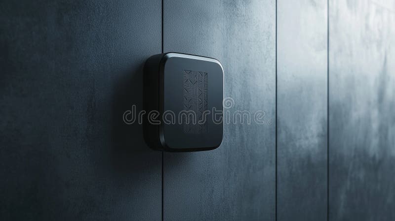 Metallic Smart Lock with Intricate Engraved Patterns Mounted on a ...