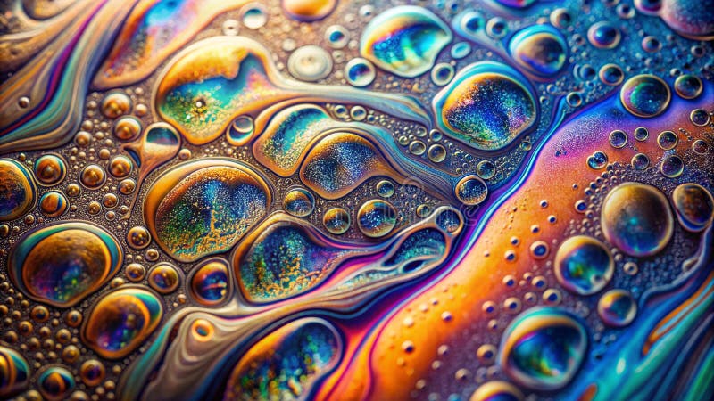 Metallic Soap Film Micrography Abstract Texture AI-Generated Content ...