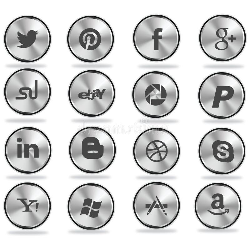 Hand Drawn Social Media Icons Editorial Photo - Illustration of quirky ...
