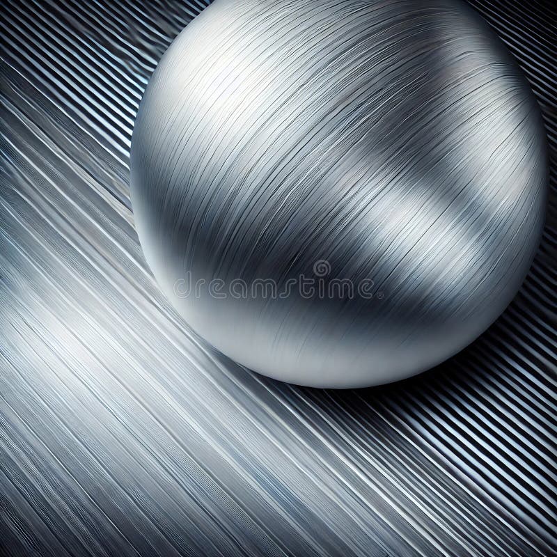 A Metallic Sphere on an Industrial Background with Vertical Lines of ...