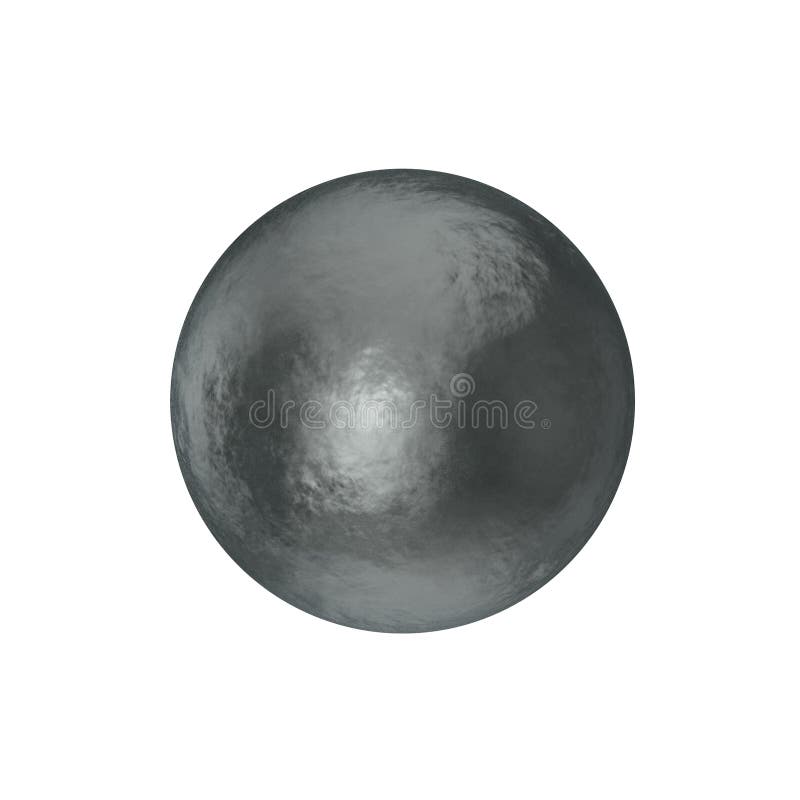 Metallic Sphere Isolated on White Background. Stock Illustration ...