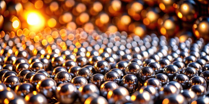 Metallic Spheres Illuminated by Warm Backlighting Abstract Texture of ...