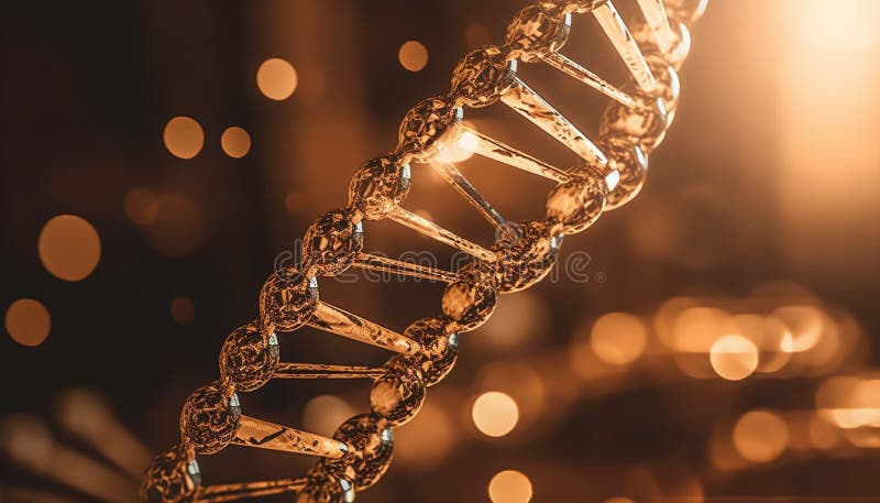 Metallic Spiral Chain Reflects Bright Blue Drop in Futuristic Design ...