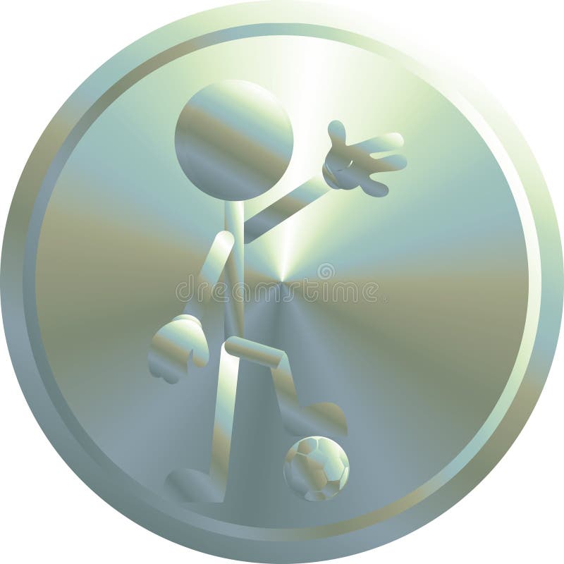 Metallic Sport Character Cartoon Stock Vector - Illustration of button ...