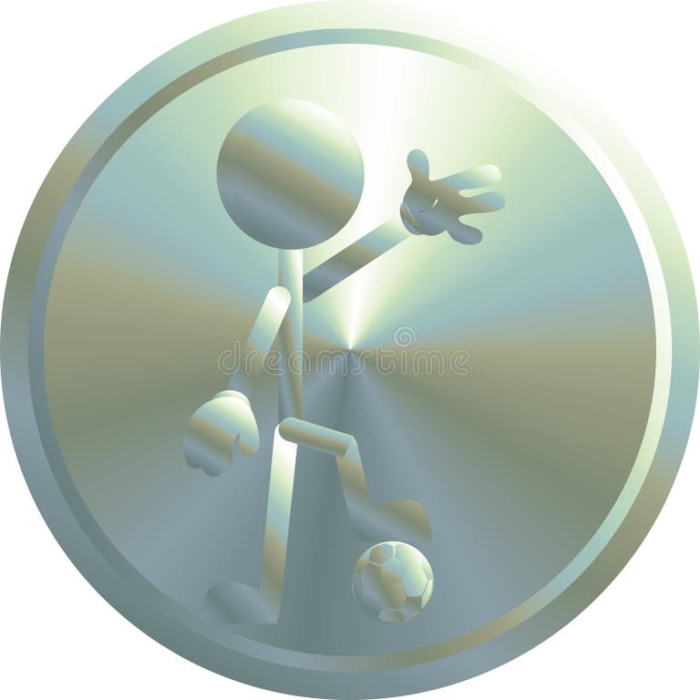 Metallic Sport Character Cartoon Stock Vector - Illustration of button ...
