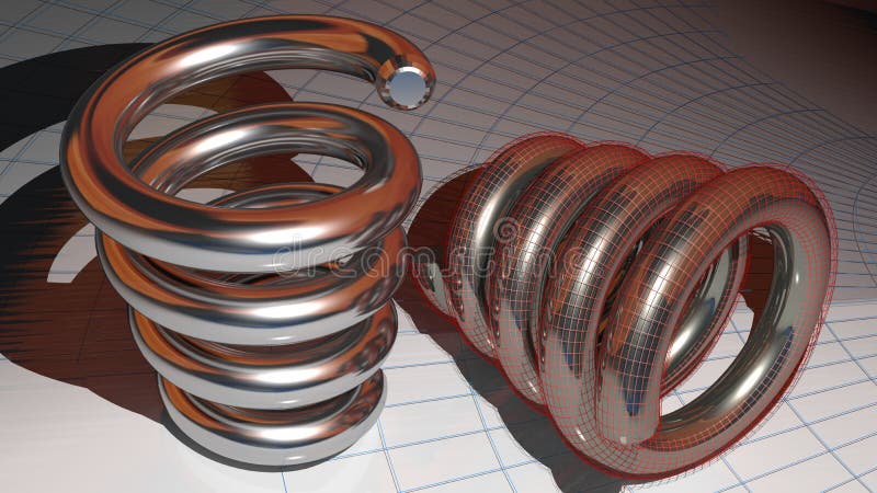 Metallic springs stock illustration. Illustration of springs - 54497707