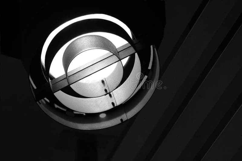 Metallic Stage Light with Copyspace Stock Photo - Image of studio ...