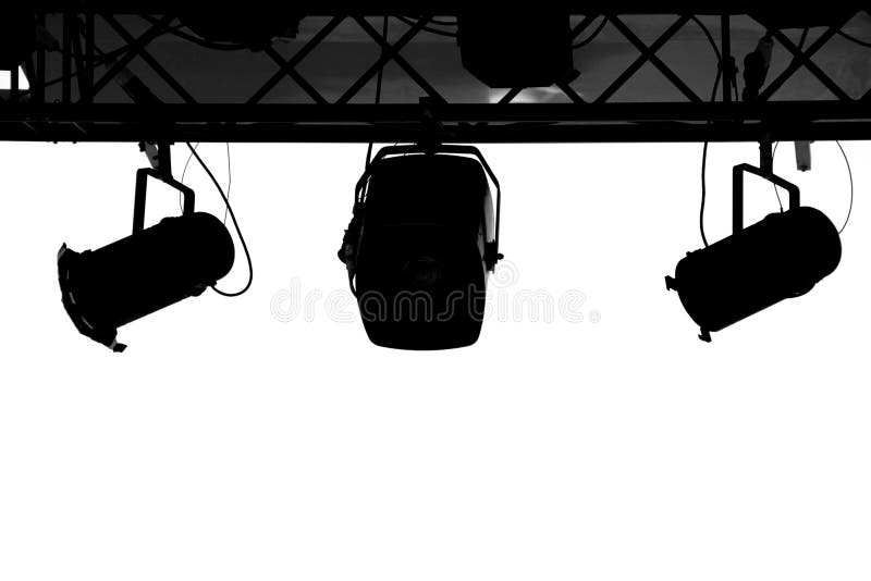 Metallic stage spotlight stock image. Image of recreation - 3313795