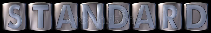 Metallic standard word stock illustration. Illustration of business ...