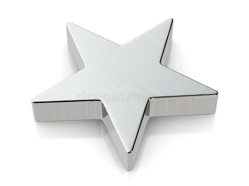 Metallic star symbol stock illustration. Illustration of metal - 105837590