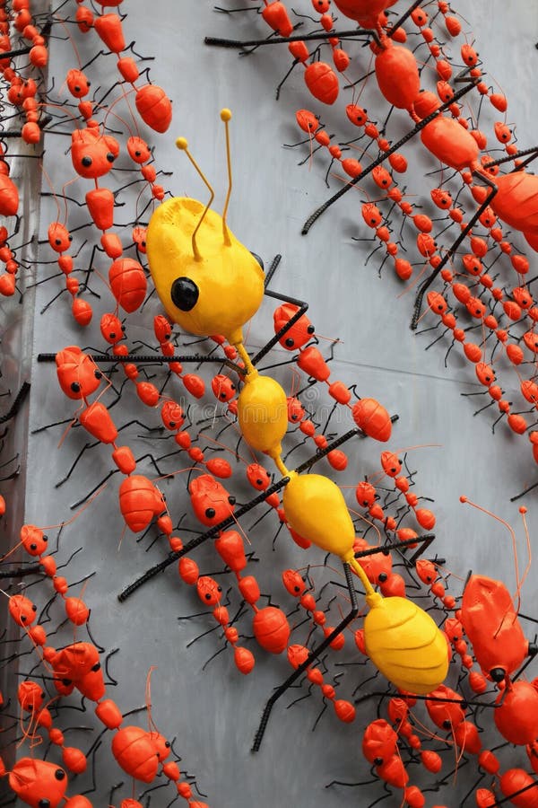 Metallic Statue of Colorful Ants Stock Image - Image of wild, tour ...