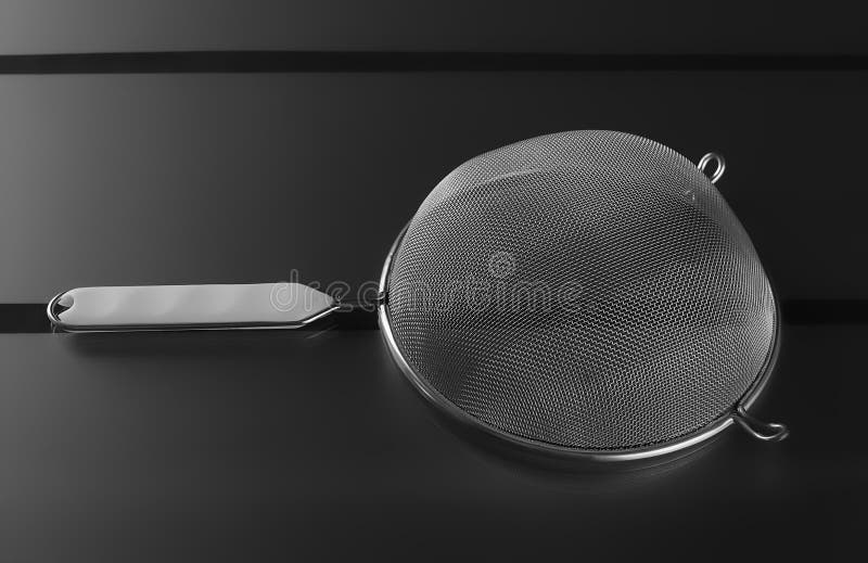 Metallic Strainer With Plastic Handle Stock Photo - Image of macro ...