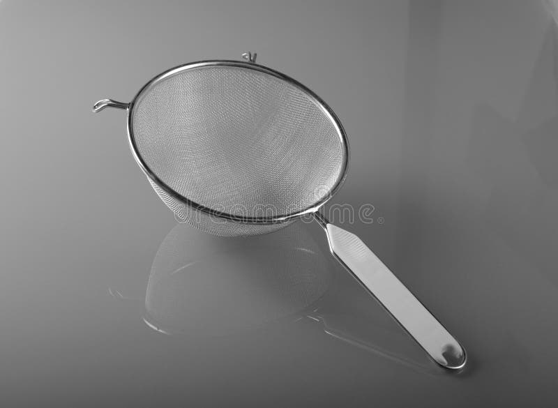 Metallic Strainer with Plastic Handle Stock Image - Image of clipping ...