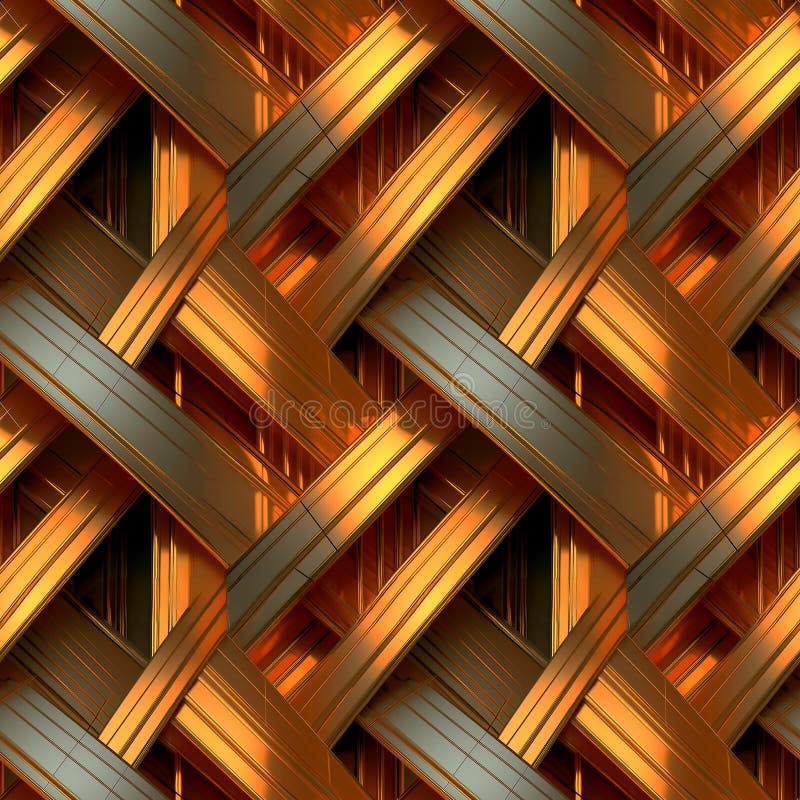 Metallic Strip Seamless Pattern Stock Illustration - Illustration of ...