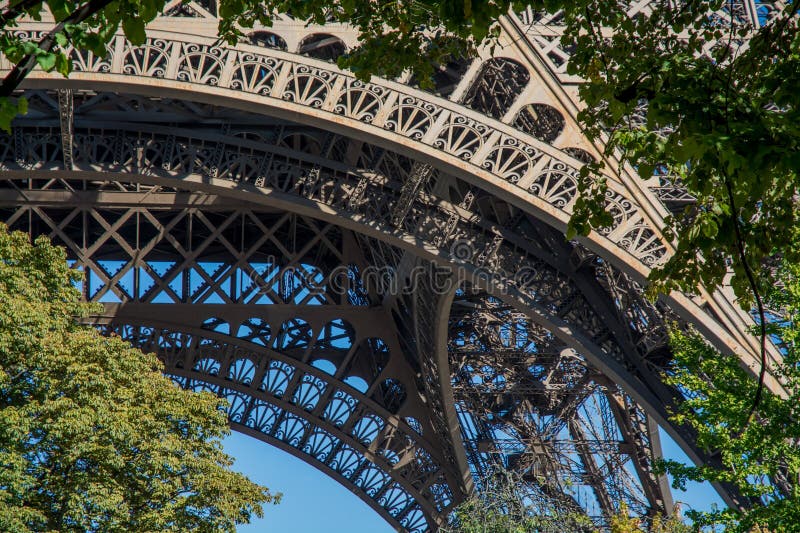 Metallic Structure of the Eiffel Tower Stock Photo - Image of paris ...