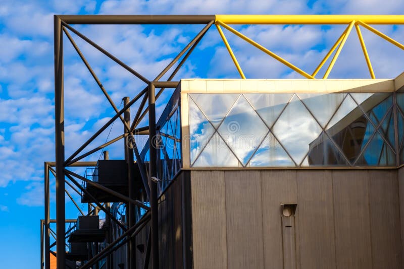 Metallic Structure of an Industry Stock Photo - Image of modern, steel ...