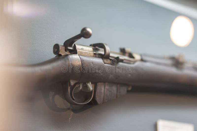 A Metallic Structure of Old Weapon Rifle Detailed Design. Stock Image ...
