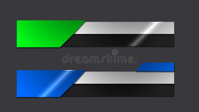 Metallic Stylish Shiny Lower Third Stock Illustration - Illustration of ...
