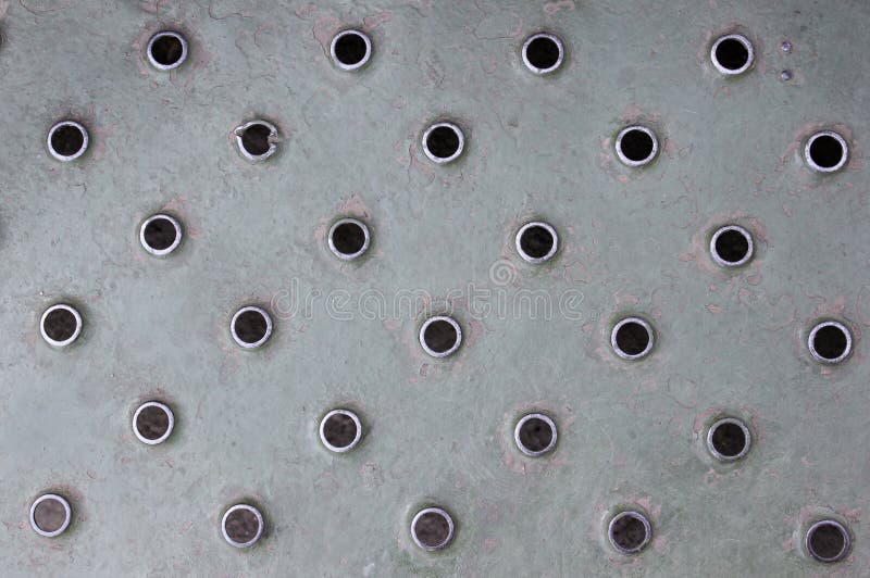Metallic Surface Background with Round Perforations Stock Photo - Image ...