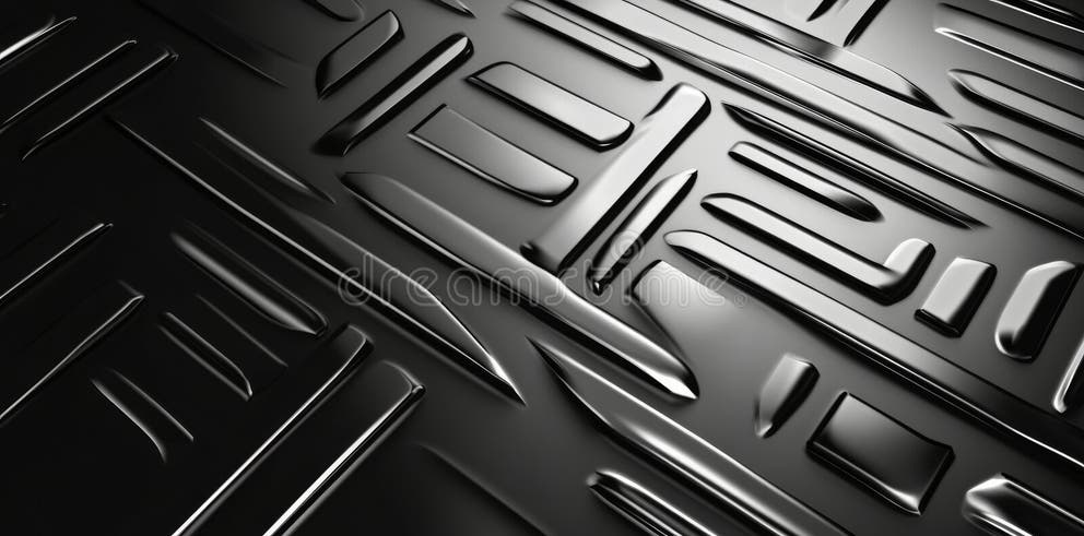 On a Metallic Surface, a Brush Stroke Effect Creates Abstract Light ...