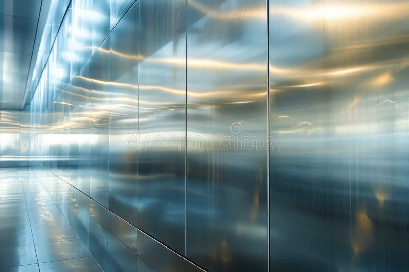Metallic Surface with Brushed Steel Texture and Reflective Highlights ...